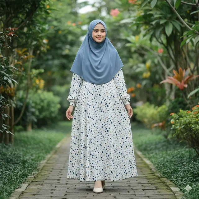 8 Model Baju Batik Syar’i Simple untuk Sehari-hari Tren 2025, Nyaman ...
