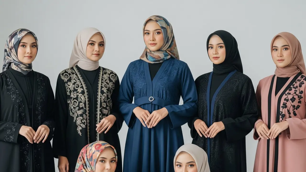 15 Model Abaya Arab Terbaru 2025, Tampil Syar'i, Stylish & Modis
