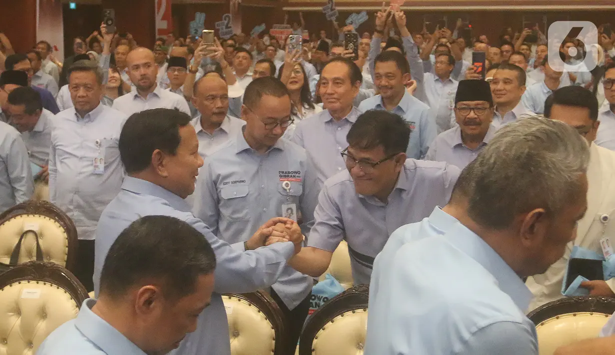 Hadiri Rakornas TKN-TKD, Prabowo-Gibran Tampil Bersamaan untuk Kali Pertama di Masa Kampanye ...