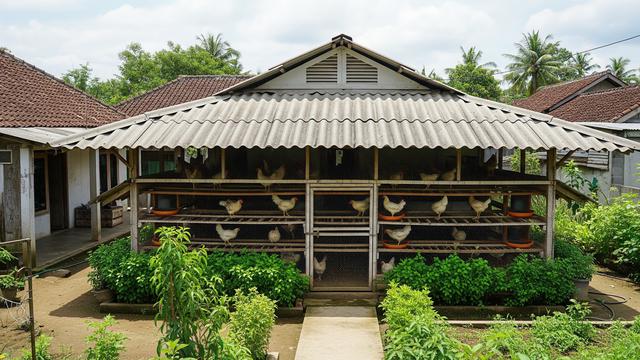 7 Model Kandang Ayam Atap Asbes, Bikin Ternak Produktif