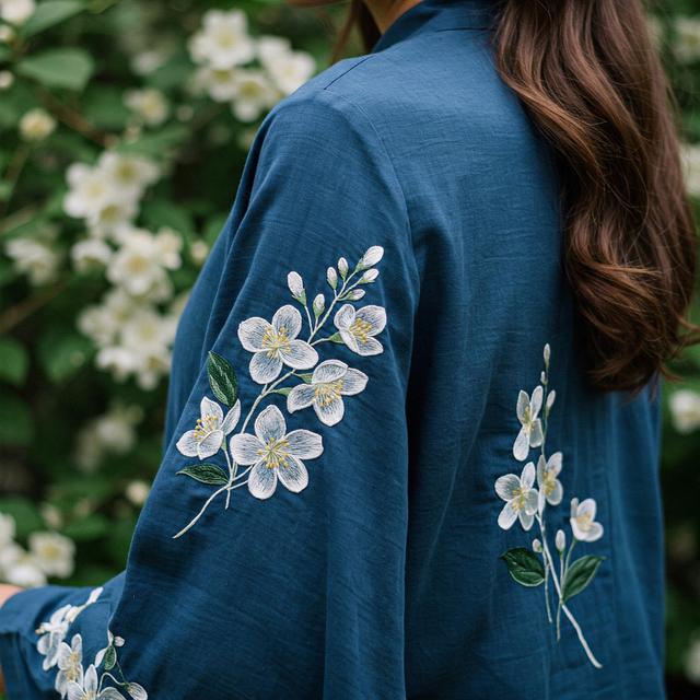 12 Model Gamis Simple tapi Mewah Motif Bunga, Kenakan Desain Ini Untuk ...