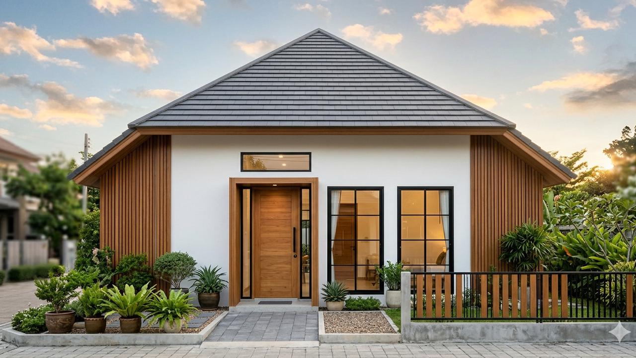 7 Inspirasi Rumah Minimalis Atap Limasan Modern Tampak Depan: Estetik ...