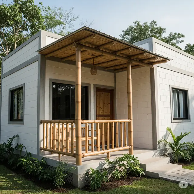 9 Desain Rumah Kecil Batako dan Bambu 1 Lantai, Alternatif Hunian Murah ...