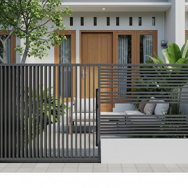 7 Model Pagar Rumah Kecil Depan Teras yang Bikin Fasad Rumah Terlihat ...
