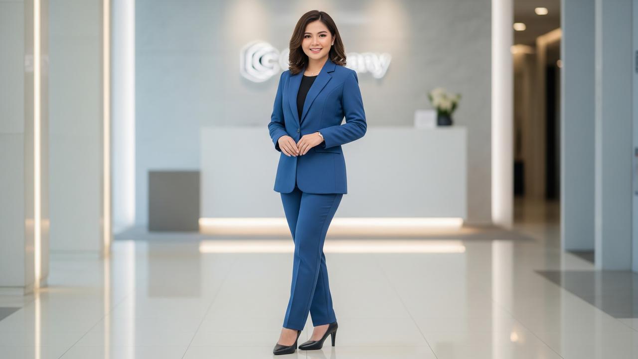 7 Model Baju Kerja Wanita Setelan Celana Panjang Kekinian, Tampil ...