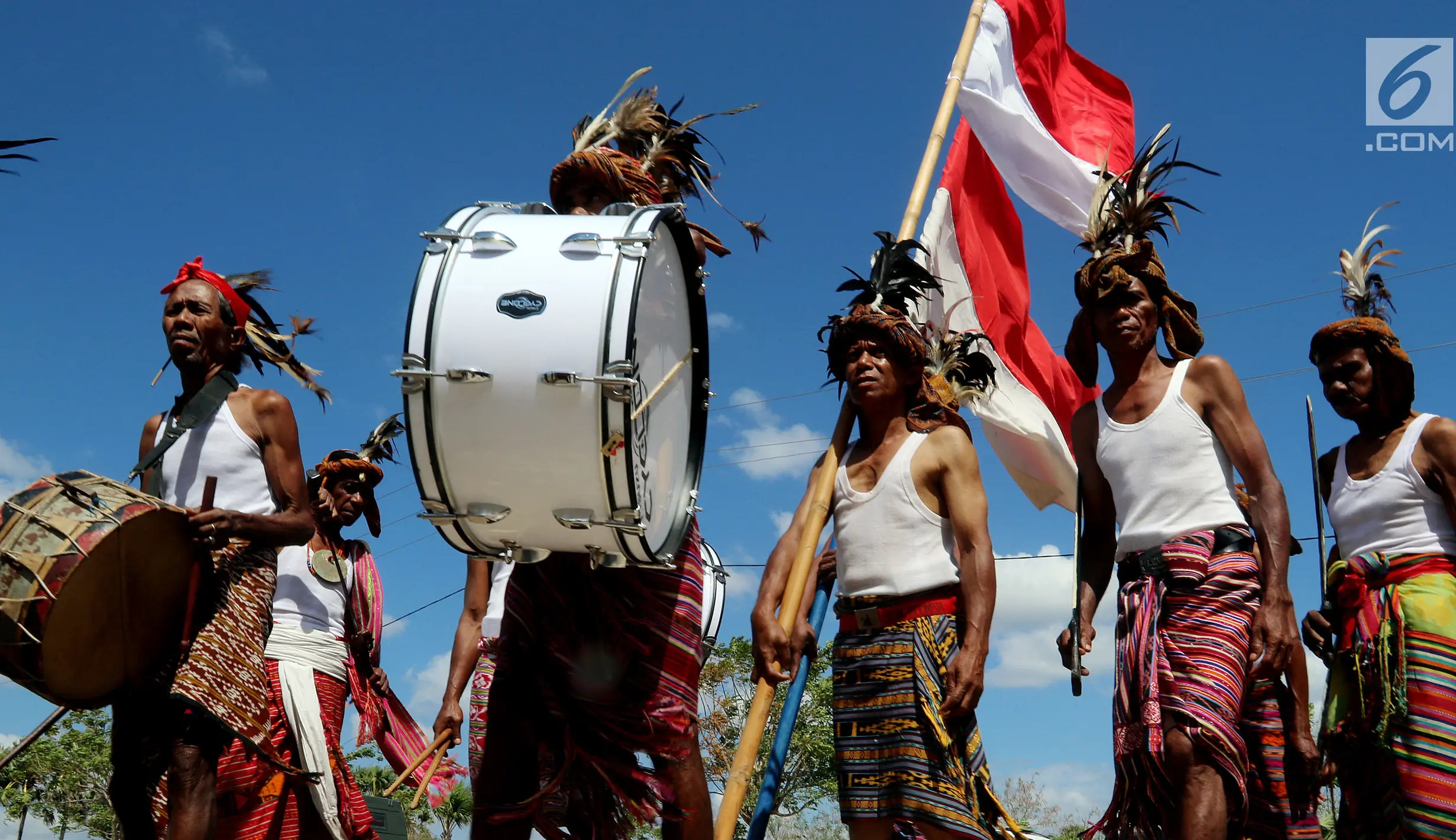 FOTO: Menengok Upacara Penyambutan di Desa Oebelo NTT - Foto Liputan6.com