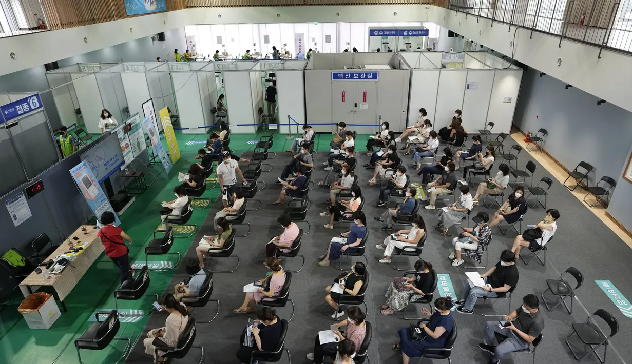 FOTO: Melihat Pusat Vaksinasi Virus Corona COVID-19 di Seoul - Foto ...