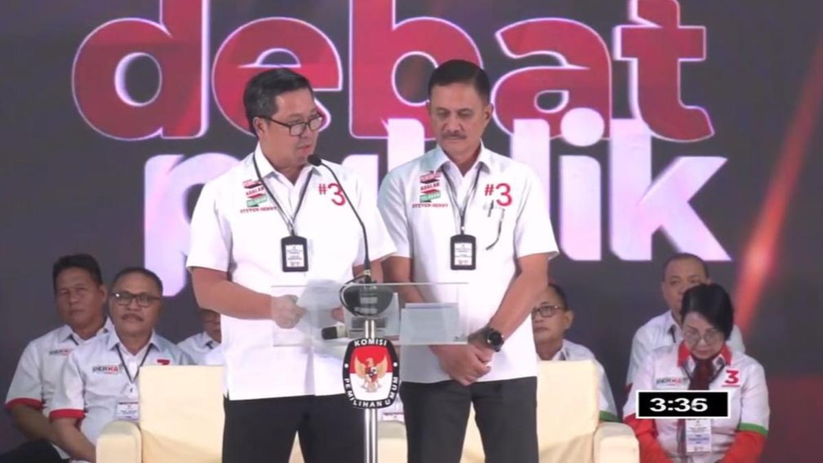 Sepak Terjang Steven-Denny dalam Debat Perdana Pilgub Sulut, Beberkan Isu Lingkungan dan PDRB ...