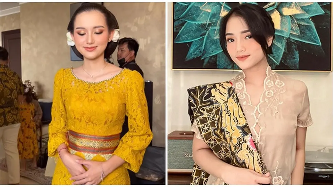 6 Potret Beda Penampilan Sarah Menzel dan Fuji di Acara Tedak Siten ...