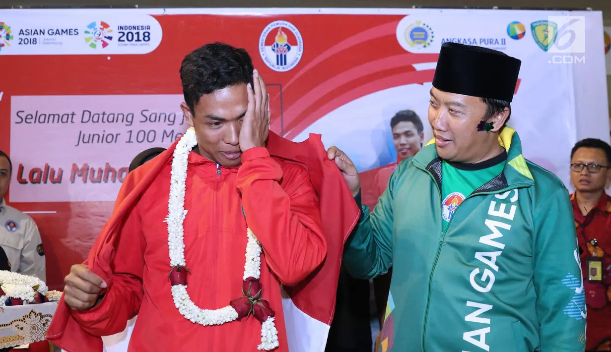 FOTO: Haru dan Bangga, Ekspresi Lalu Muhammad Zohri Saat Penyambutan ...