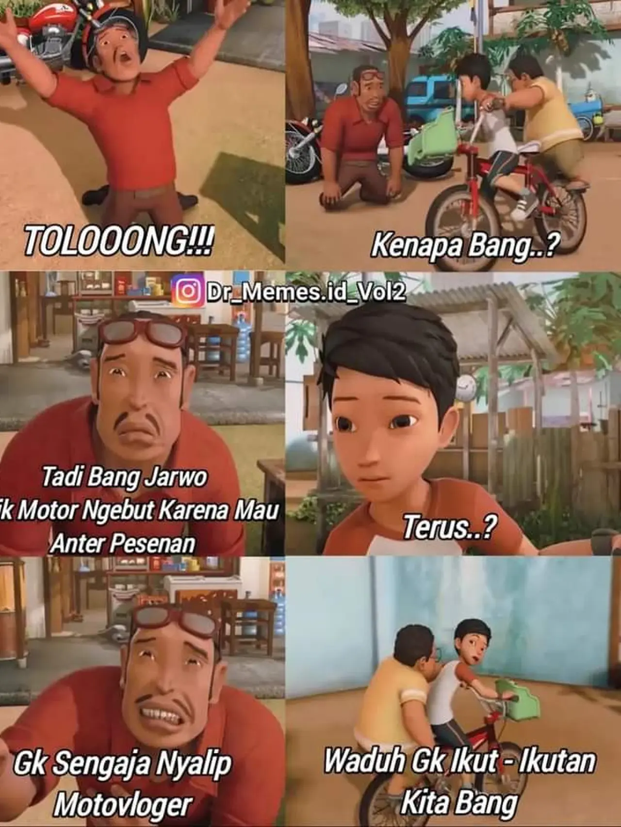 7 Meme Kocak Salip Motovlog, Bikin Pengendara Lain Menjauh - Hot ...
