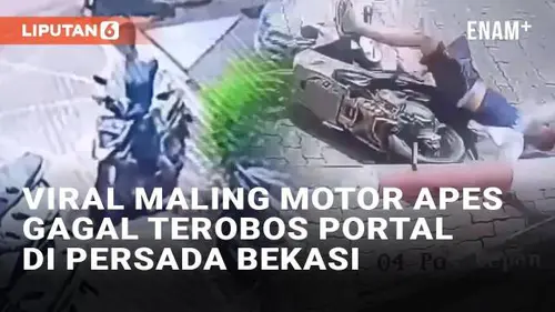 VIDEO: Viral Maling Motor Apes Gagal Terobos Portal di Persada Bekasi ...