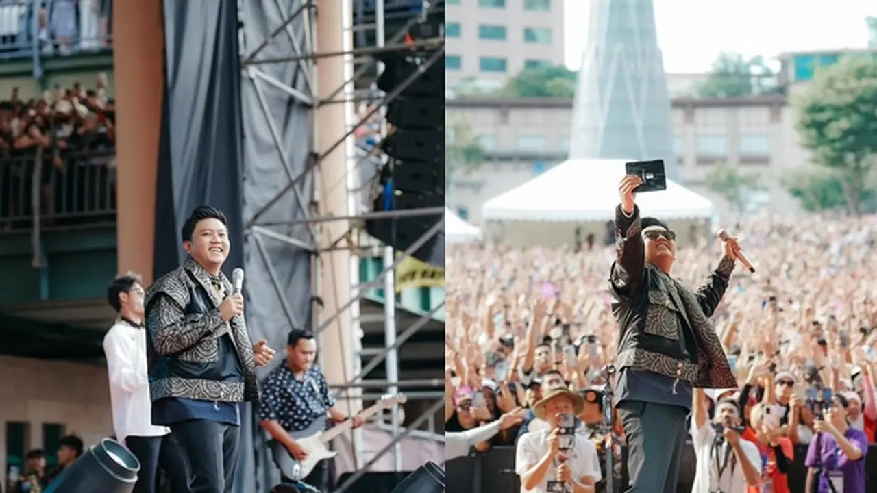 7 Potret Denny Caknan Manggung di Taiwan, Hibur Puluhan Ribu Penonton ...