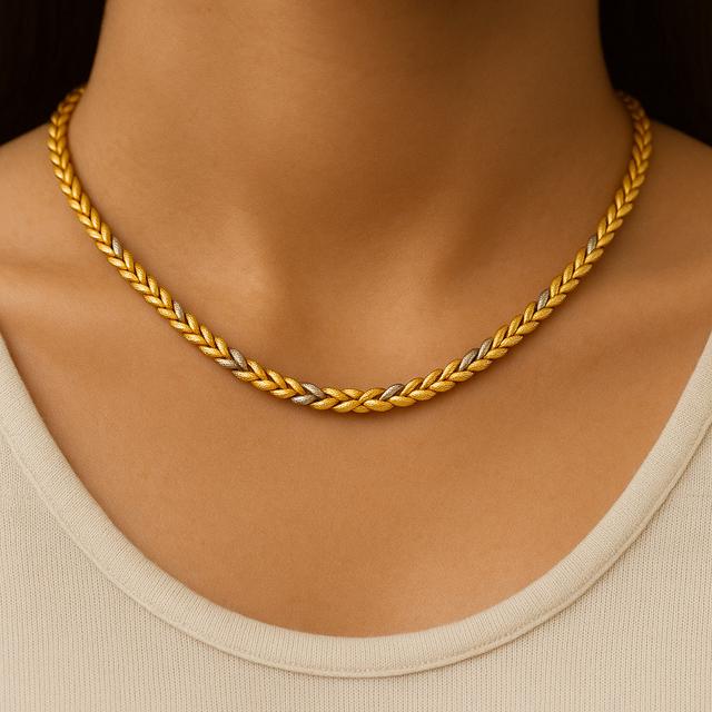 12 Model Kalung Emas 24 Karat 5 Gram Motif Padi yang Ringan dan Elegan ...