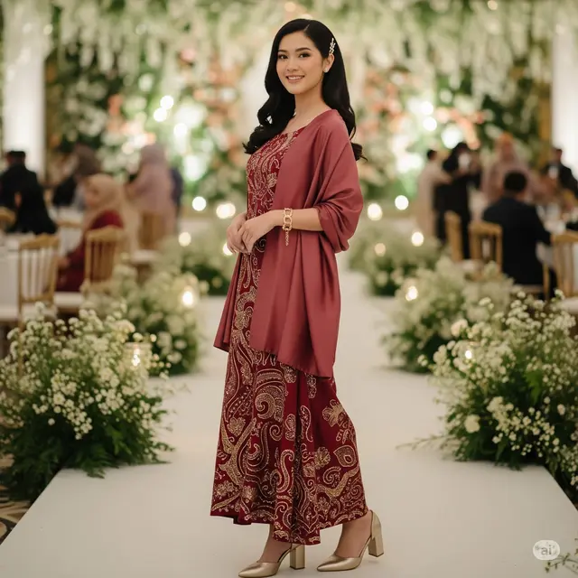 7 Inspirasi Outfit Dress Batik Batwing Modern, Elegan untuk Semi Formal ...