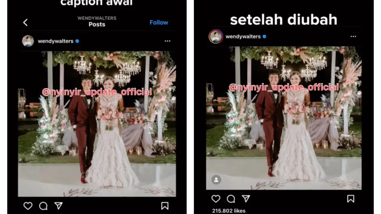 Potret Reza Arap Hilang dari Instagram Wendy Walters, Tersisa Foto ...