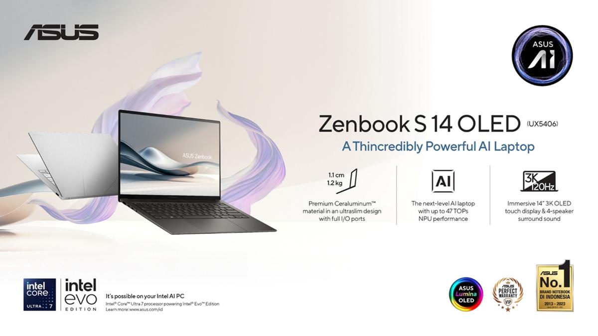 Maksimalkan Produktivitas dengan Laptop Tipis Premium ASUS Zenbook S 14 ...