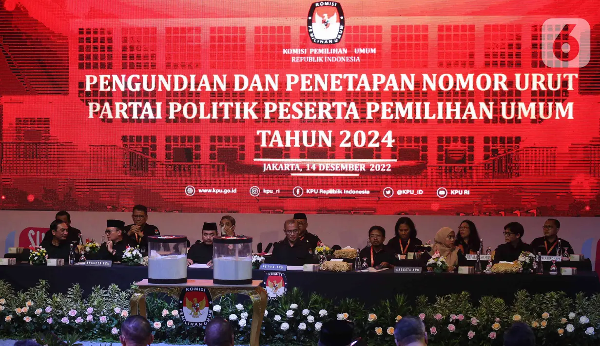 Sah Ini Nomor Urut Partai Politik Peserta Pemilu 2024 Foto