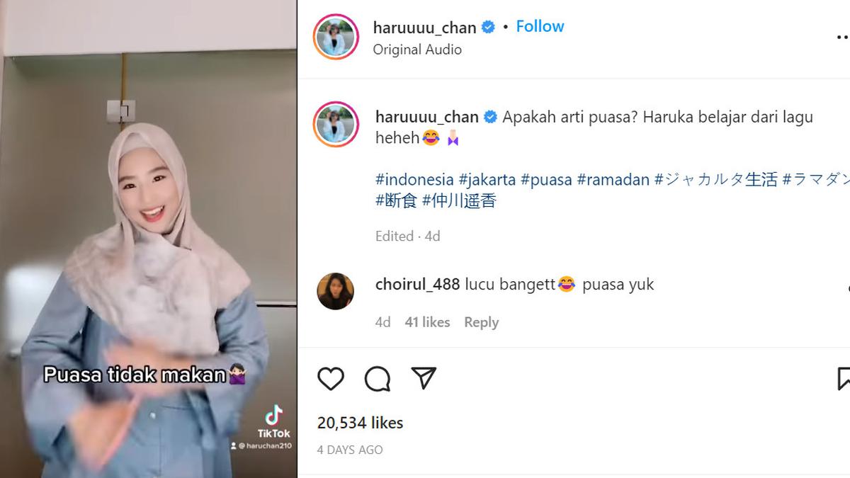 Tampil Cantik Berhijab dan Belajar Puasa, Haruka Eks JKT 48 Didoakan Netizen Dapat Hidayah ...
