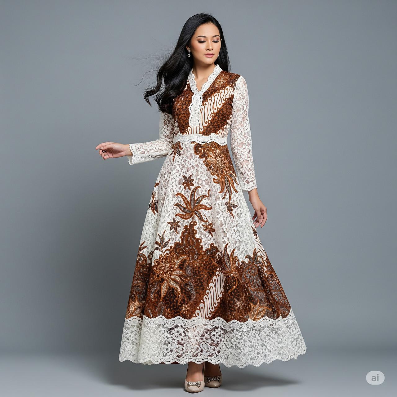 8 Model Dress Batik Elegan Kombinasi Terbaru 2025 yang Menawan