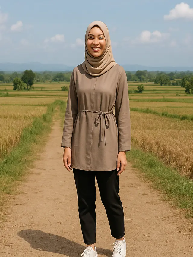 9 Contoh Model Tunik Tali Samping, Bikin Tubuh Terlihat Langsing dan ...