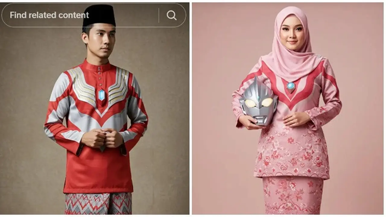 6 Potret Baju Lebaran Ultraman Ini Unik, Jadi Pusat Perhatian di Hari Raya - Hot Liputan6.com
