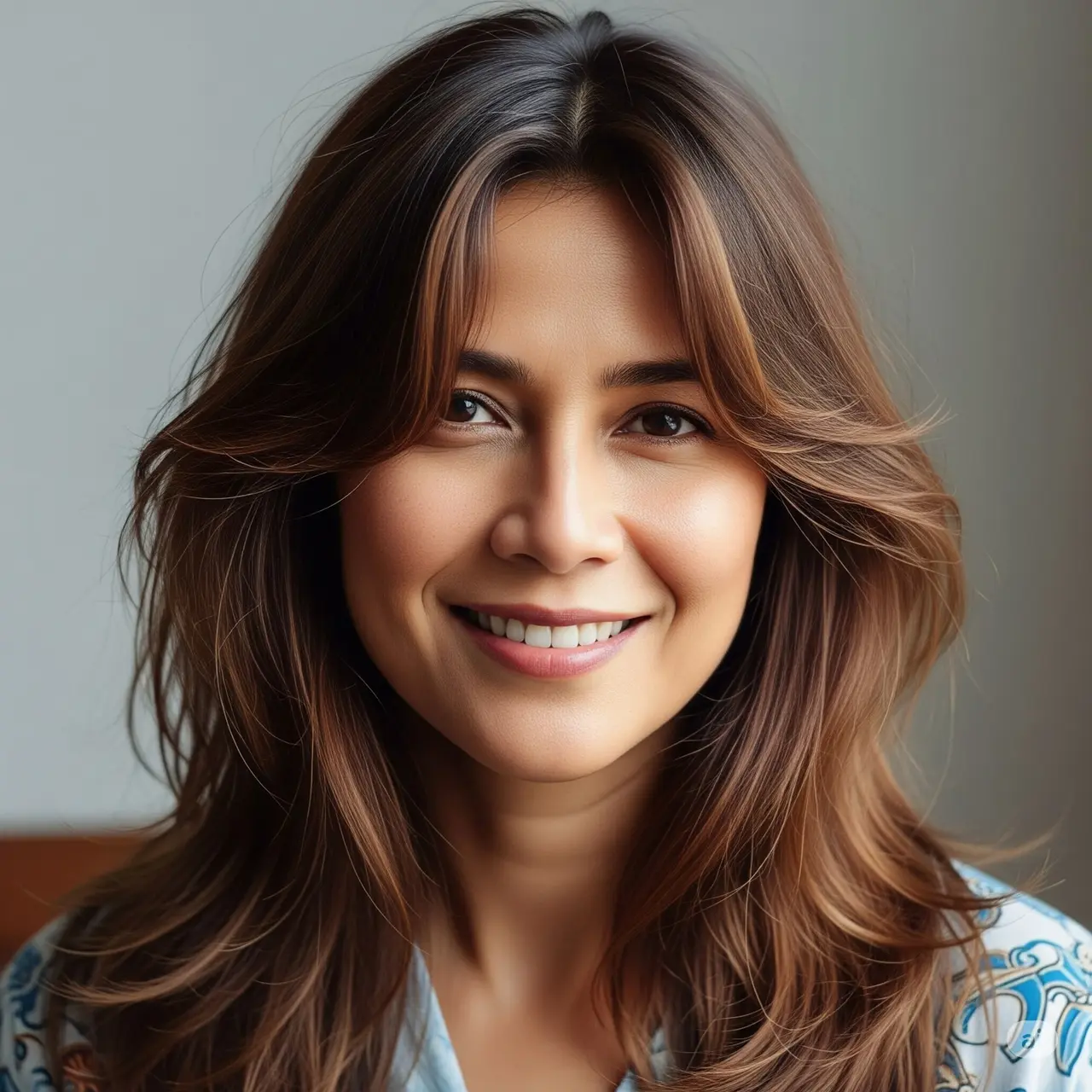 10 Model Rambut Layer Panjang Tanpa Poni yang Anggun untuk Ibu Muda 40 ...