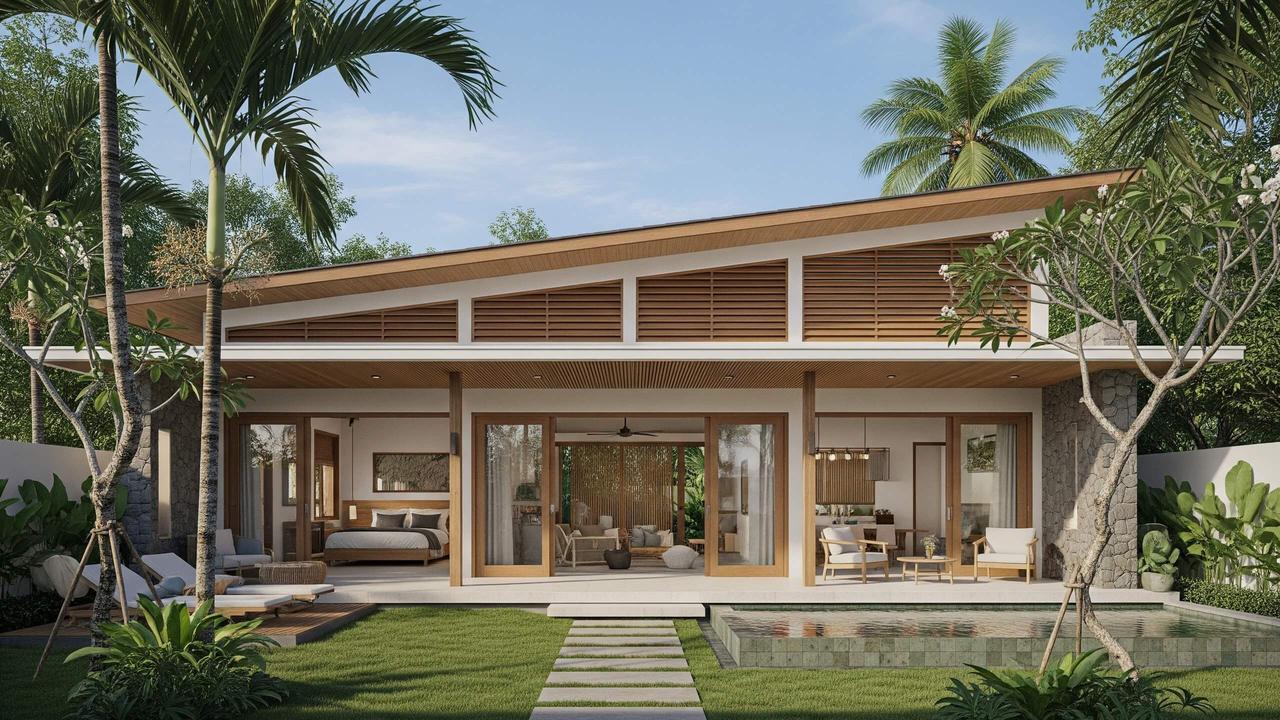 8 Model Rumah Sederhana dengan Atap Miring ke Belakang, Minimalis dan ...