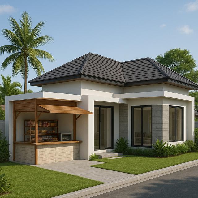 10 Model Rumah L-Shape dengan Warung Kecil di Depan, Hemat Ruang Tapi ...