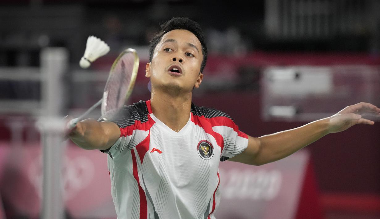 FOTO: Anthony Ginting Lolos ke 16 Besar Olimpiade Tokyo 2020
