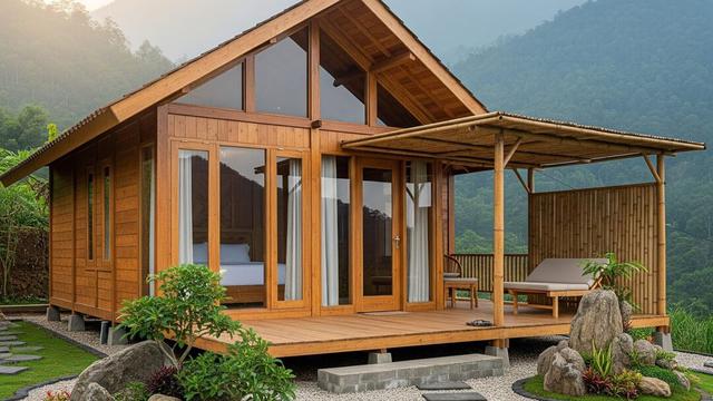 15 Desain Rumah Kecil Tapi Mewah Ala Villa dengan Taman Depan, Solusi ...