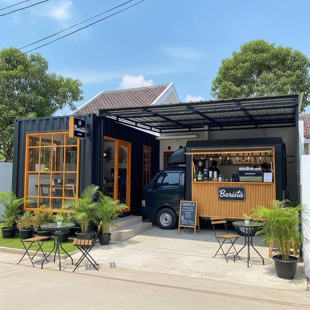 7 Desain Rumah Type 36 dengan Mini Café di Halaman Depan, Hunian Nyaman ...