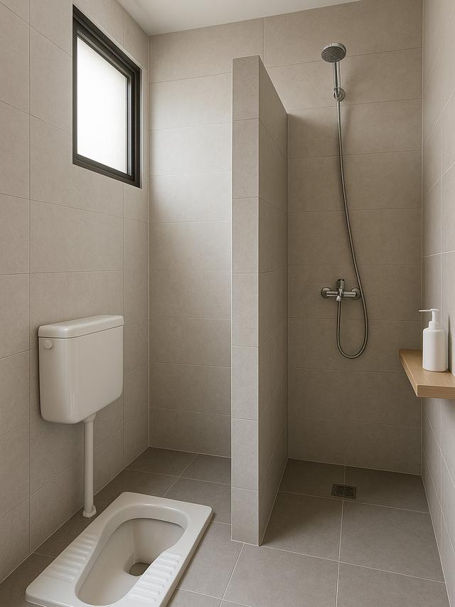 7 Model Kamar Mandi Minimalis Kloset Jongkok Tanpa Bak Mandi, Tetap ...