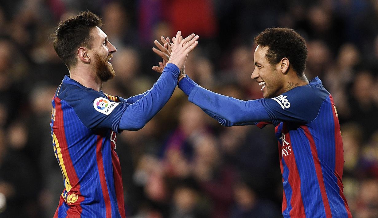 FOTO: Memori Indah Lionel Messi dan Neymar Bersama Trio MSN Barcelona ...