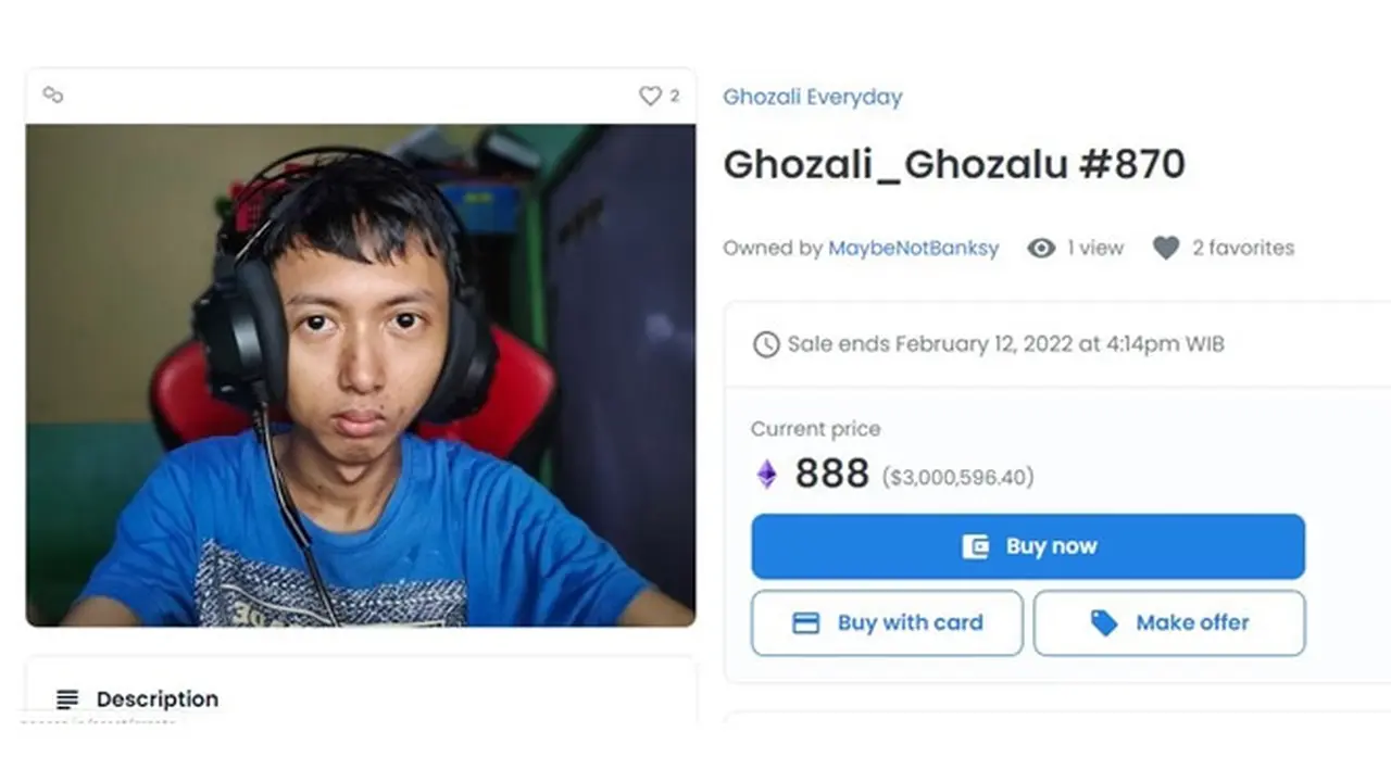 6 Foto Selfie Ghozali Everyday dengan Harga Termahal di NFT, Capai Rp ...