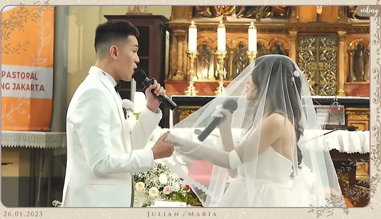Momen Pernikahan Julian Jacob dan Maria, Digelar di Gereja Katedral ...