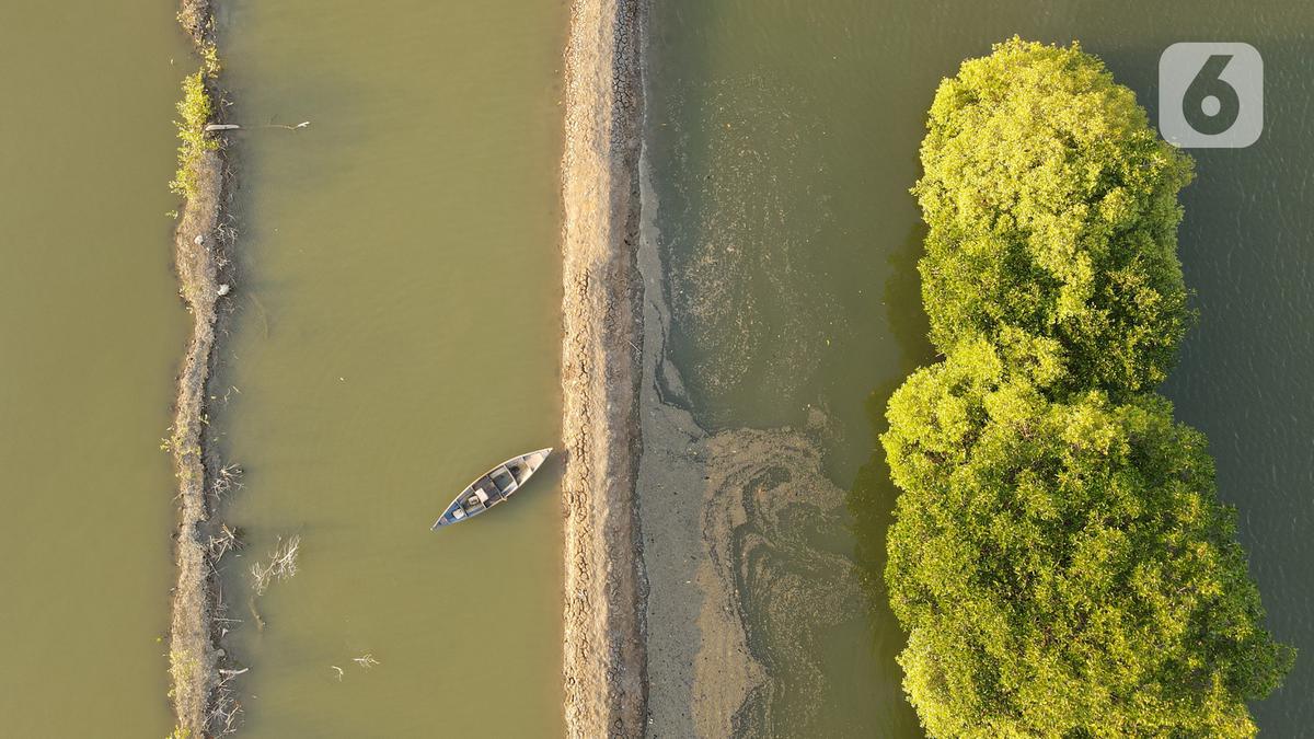 FOTO: Kenaikan Air Laut Pantai Bahagia Muara Gembong - Foto Liputan6.com