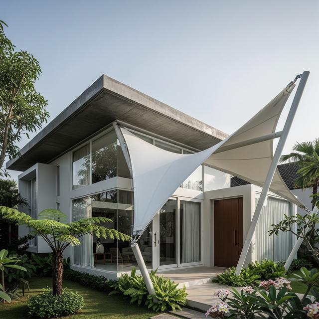 9 Inspirasi Rumah Minimalis dengan Atap Datar Kombinasi Kanopi, Fasad ...