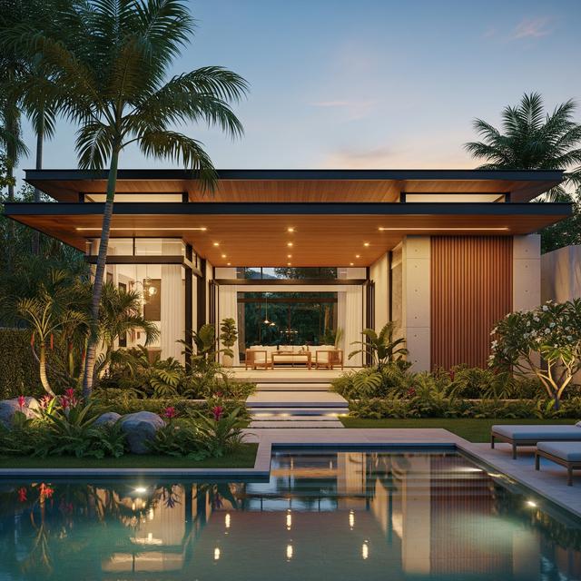 7 Contoh Rumah Kampung Modern 1 Lantai dengan Bukaan Lebar yang Tampak ...
