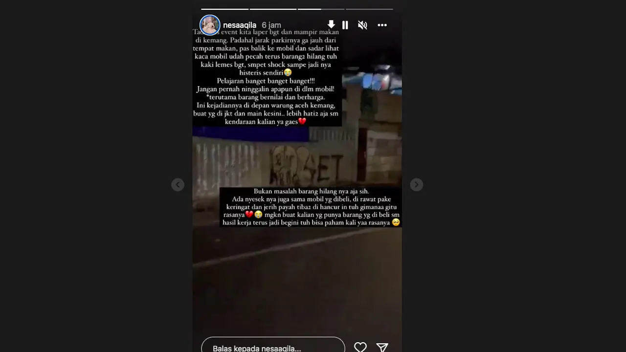 Jaz Hayat dan Nesa Aqila Alami Musibah, Mobilnya Dibobol Maling dengan ...