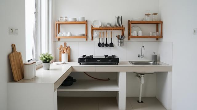 7 Ide Dapur Minimalis Tanpa Kitchen Set yang Cantik dan Fungsional