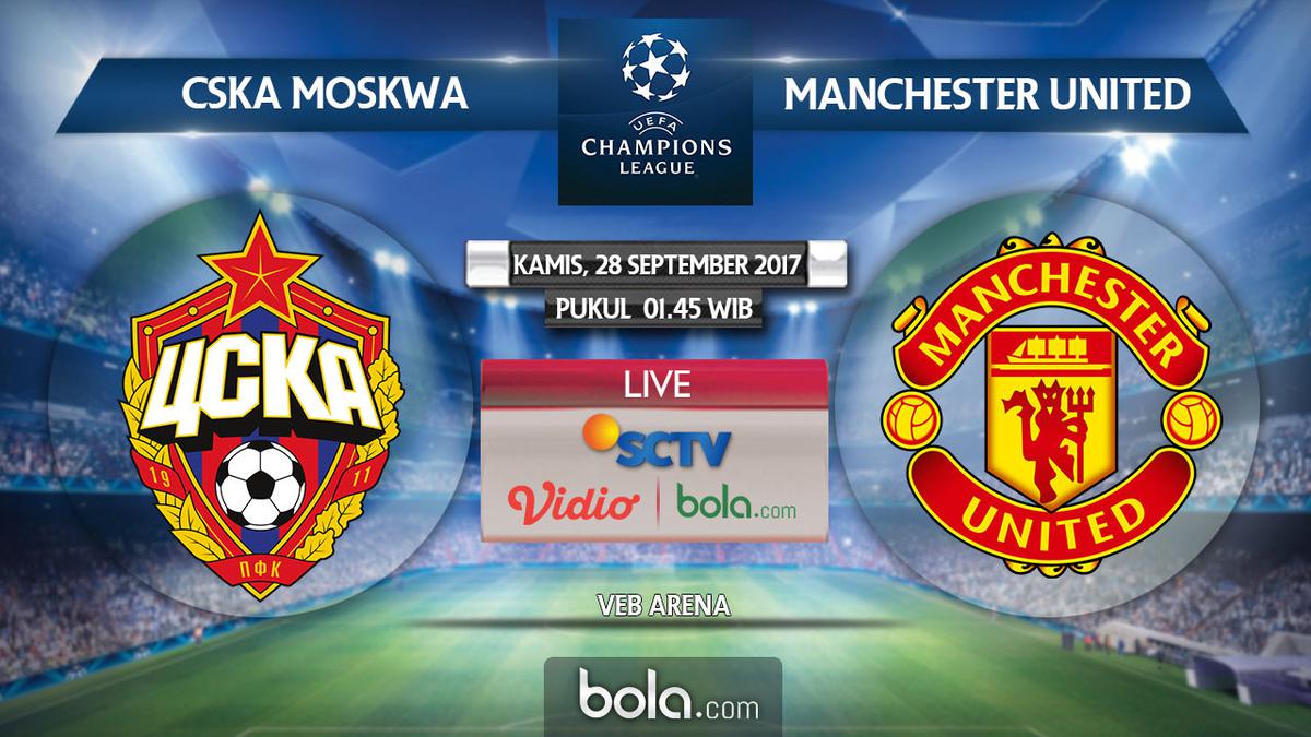 Susunan Pemain CSKA Moscow Vs Manchester United - Dunia Bola.com