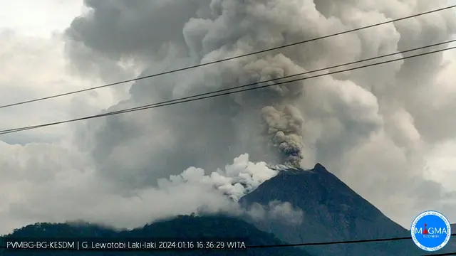 Gunung Lewotobi Laki-Laki Erupsi Lagi, Semburkan Abu Vulkanik Setinggi 1.000 Meter - Regional ...