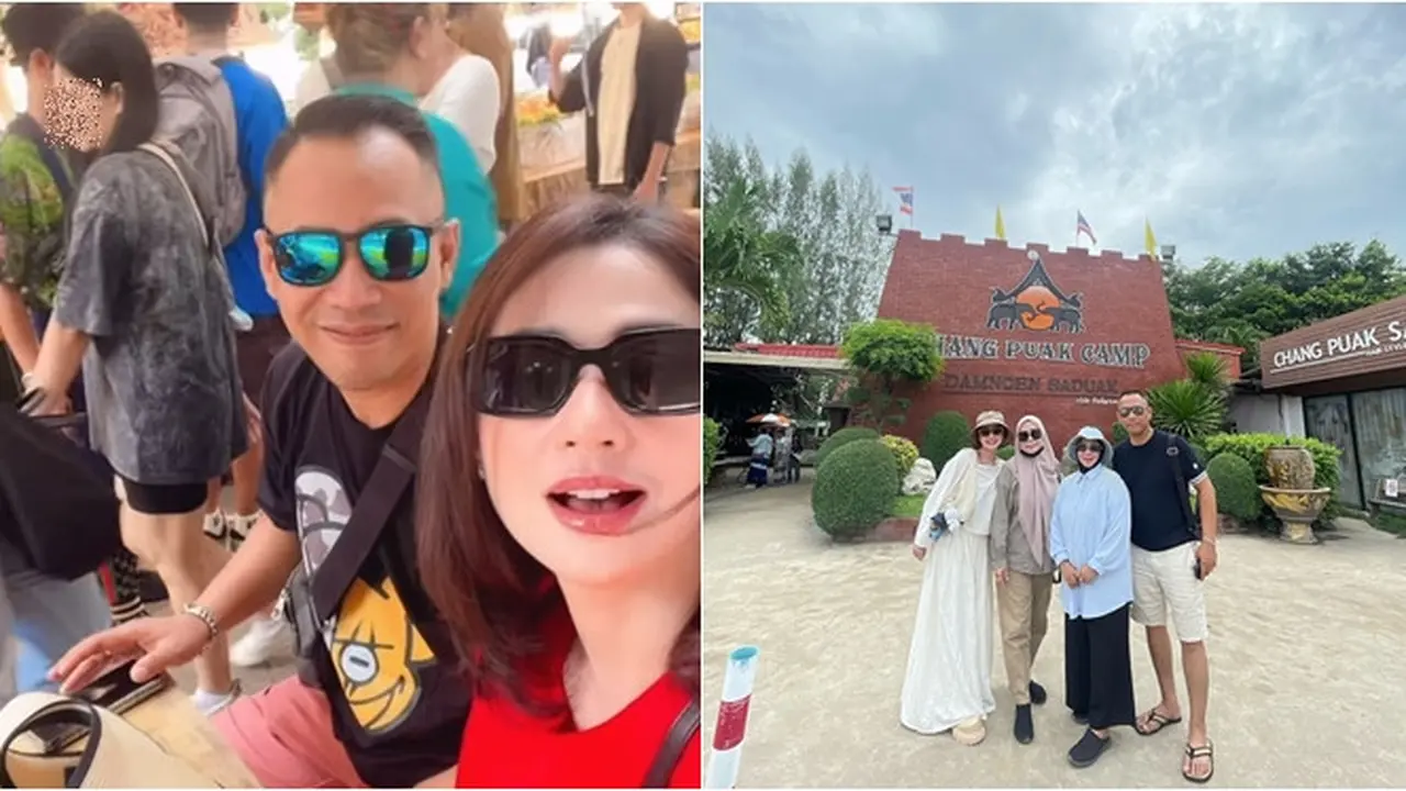 6 Potret Dewi Perssik dan Rully Liburan ke Thailand, Ajak Ibunda dan Anak - Hot Liputan6.com