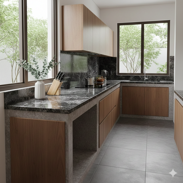 7 Model Meja Dapur Cor Minimalis yang Kuat dan Awet