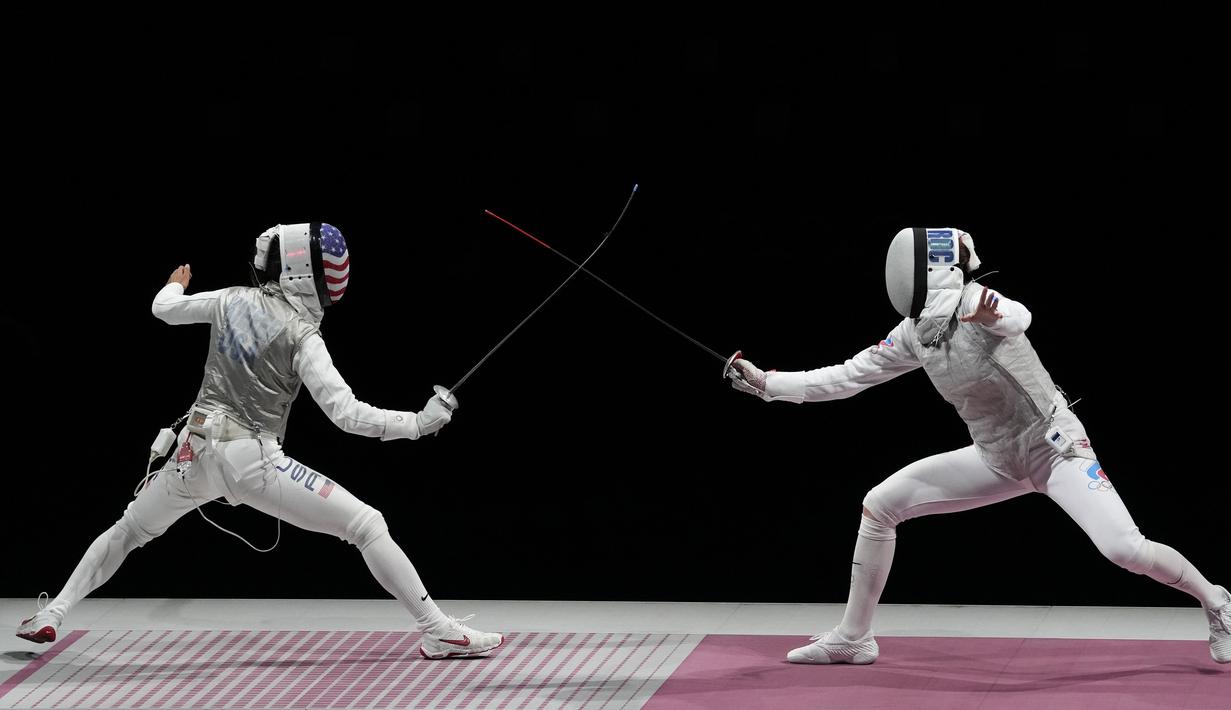 FOTO: Momen Atlet Anggar Amerika Serikat dan Rusia Bertemu di Final ...