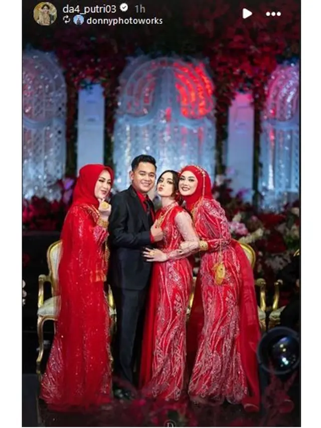 8 Potret Putri Isnari di Pernikahan Kakak Ipar, Memukau Pakai Busana Merah - Hot Liputan6.com