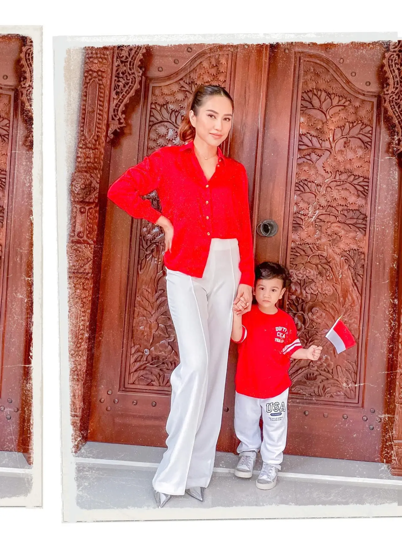 7 Potret Louise Anastasya Tampil Kompak Bersama Buah Hati yang Tumbuh ...