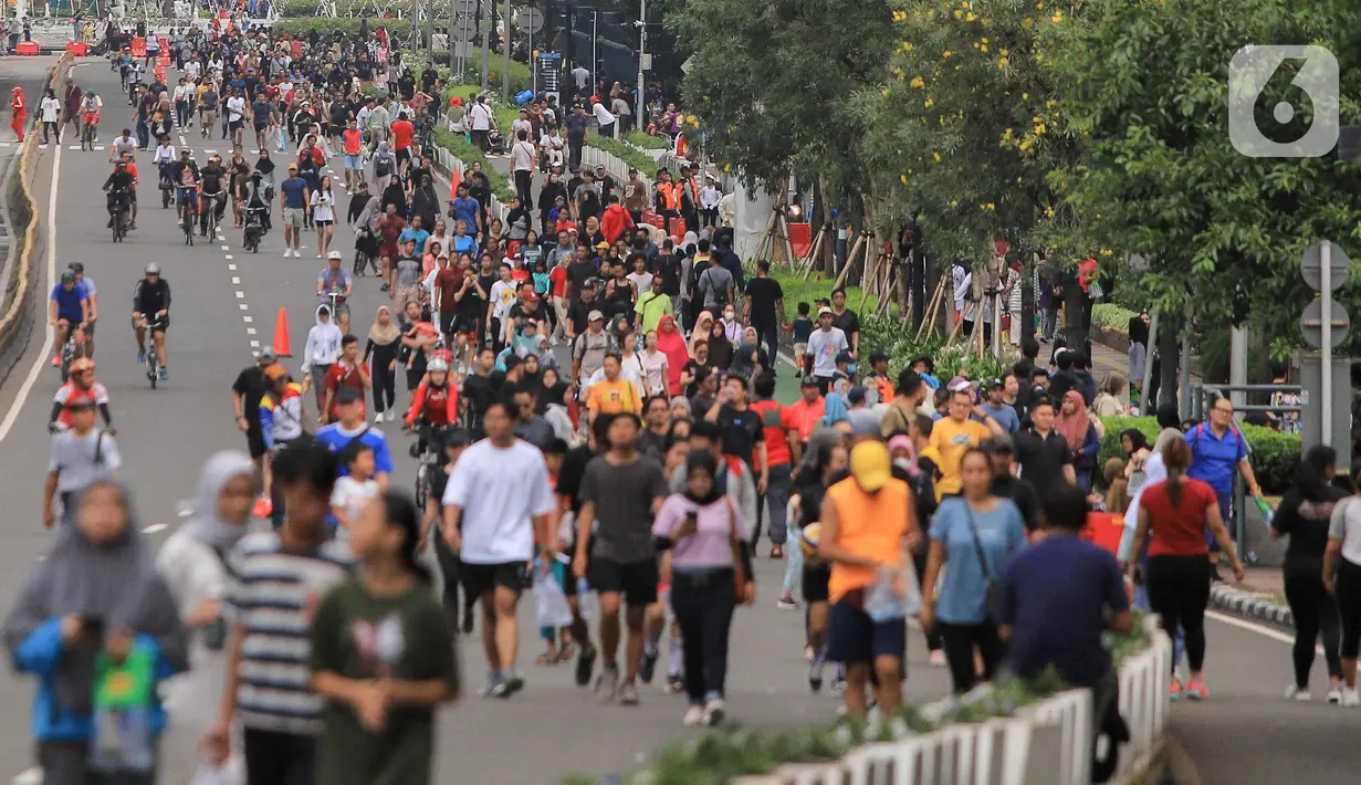 Antusiasme Warga Kembali Menikmati Hari Bebas Kendaraan Bermotor - Foto Liputan6.com