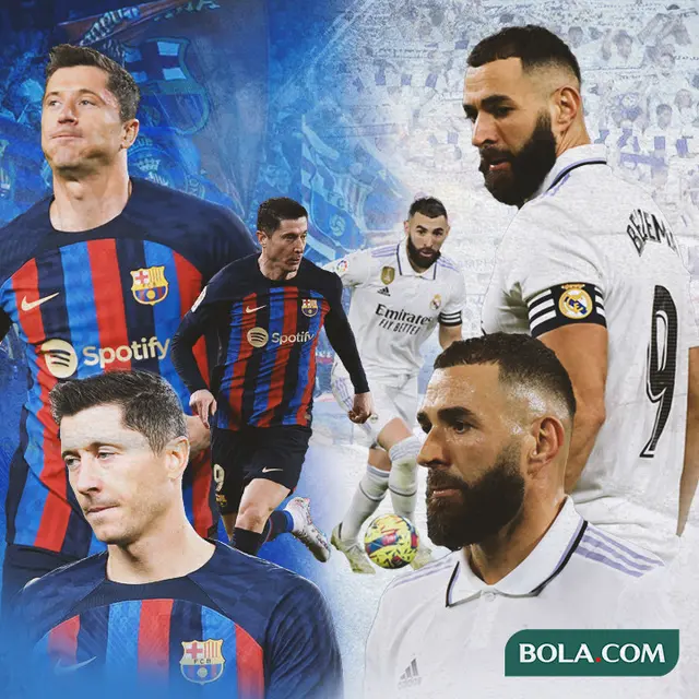 Duel Mesin Gol Barcelona Vs Real Madrid di El Clasico: Robert ...